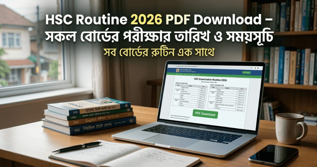HSC Routine 2026 PDF Download – সকল বোর্ডের পরীক্ষার তারিখ ও সময়সূচি